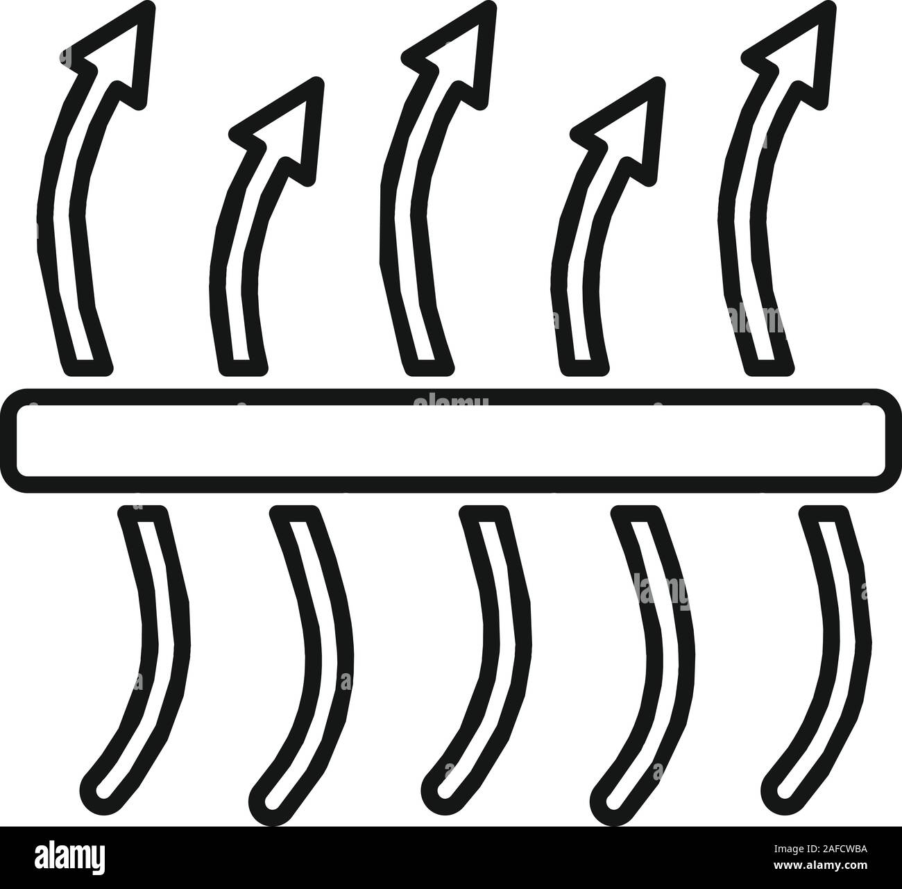 Breathable membrane icon. Outline breathable membrane vector icon for ...