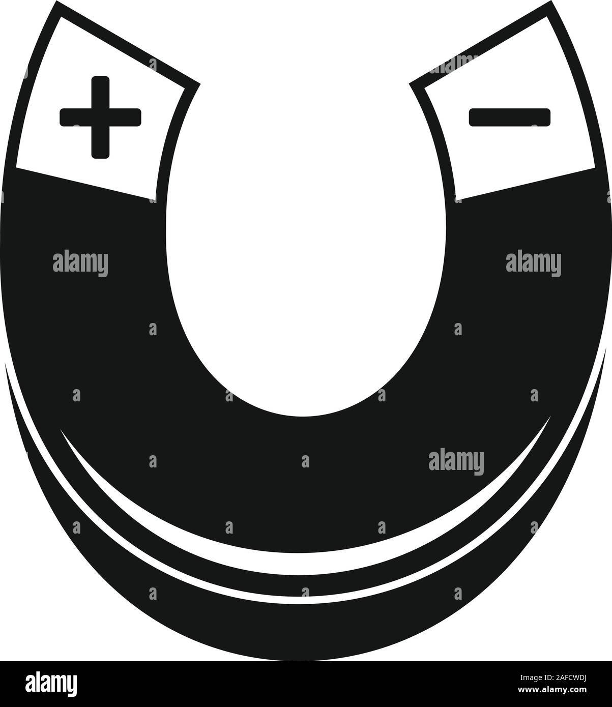 Physics magnet icon. Simple illustration of physics magnet vector icon ...