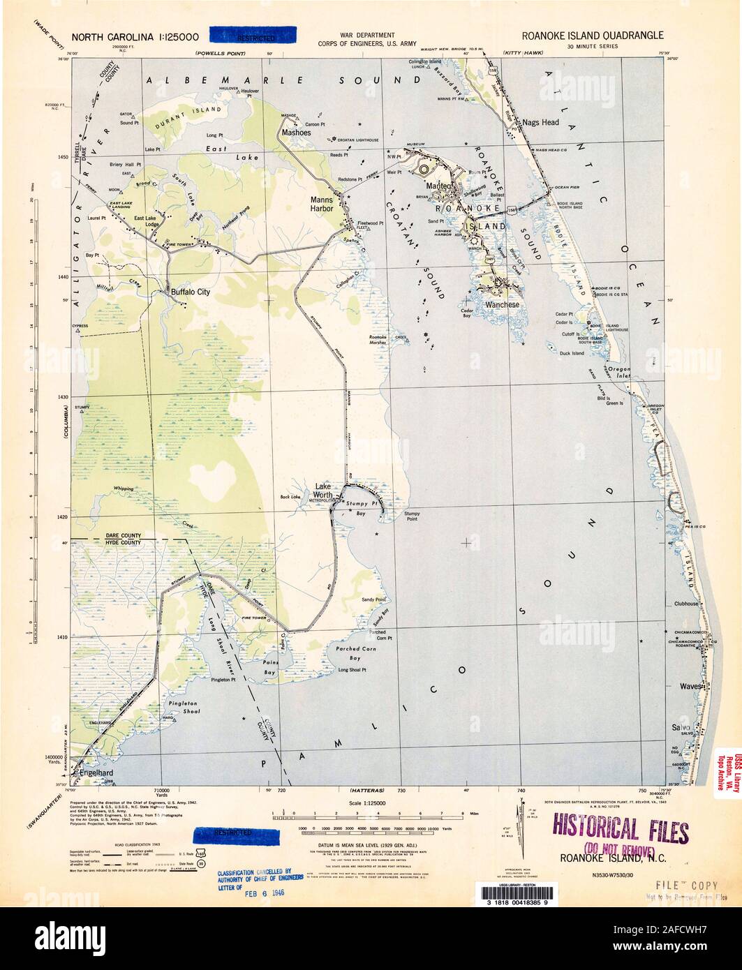 Roanoke island map hi-res stock photography and images - Alamy