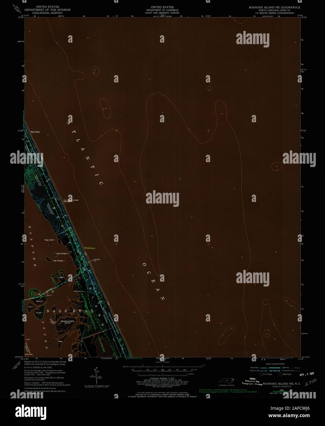 Roanoke island map hi-res stock photography and images - Alamy