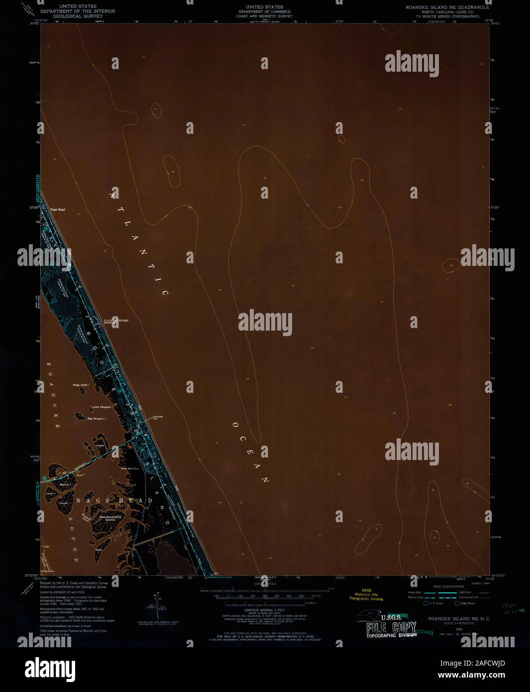 Roanoke island map hi-res stock photography and images - Alamy