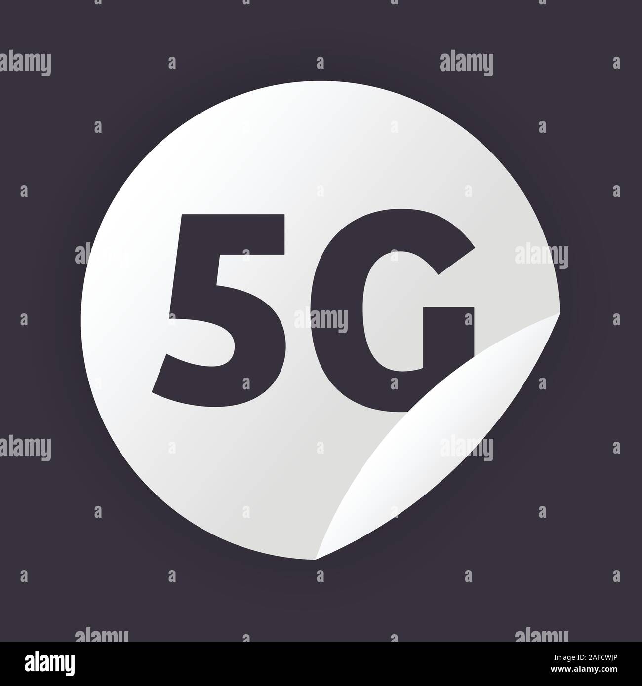 5G sticker online wireless system connection concept fifth innovative ...