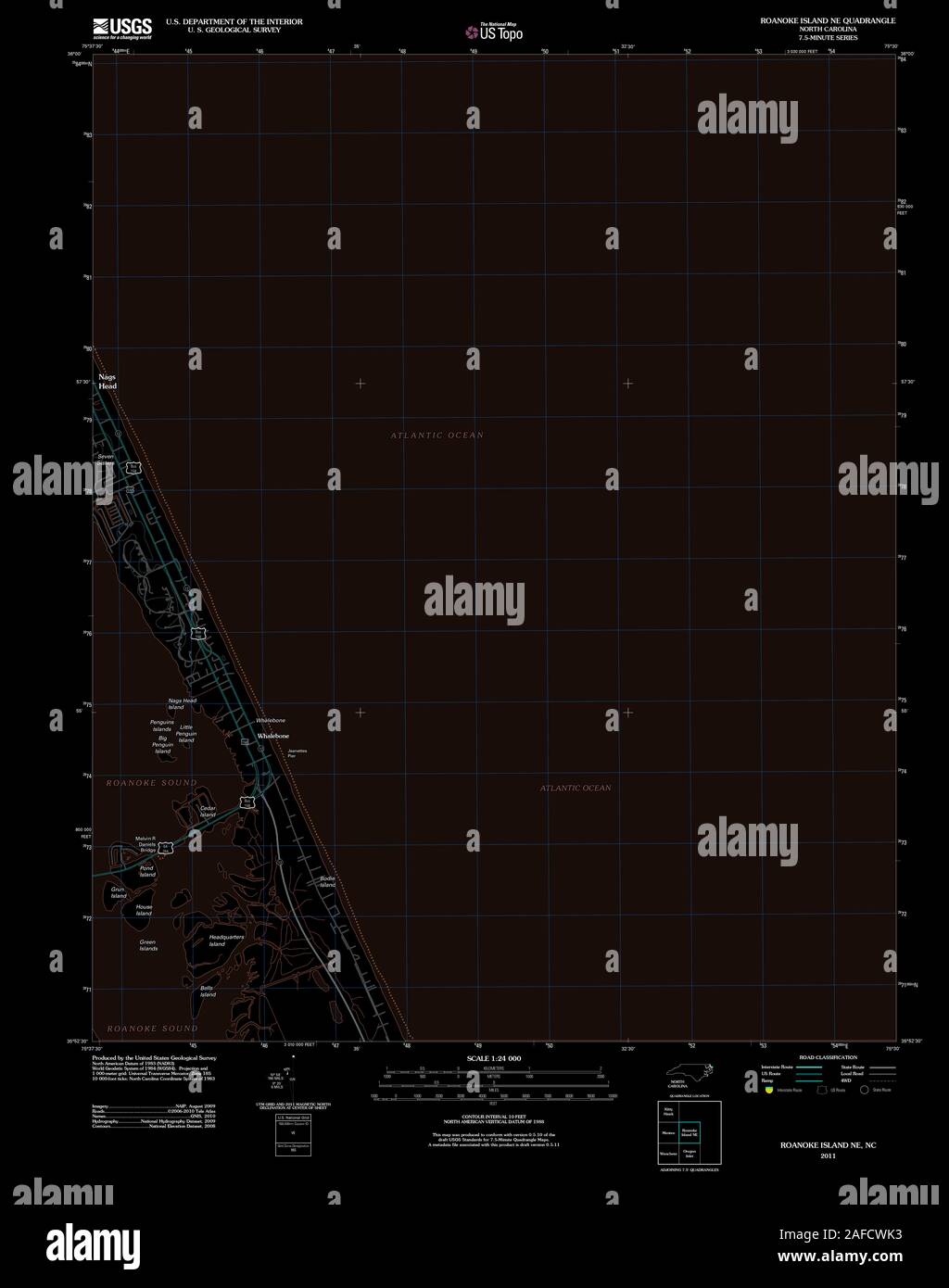 Roanoke island map hi-res stock photography and images - Alamy