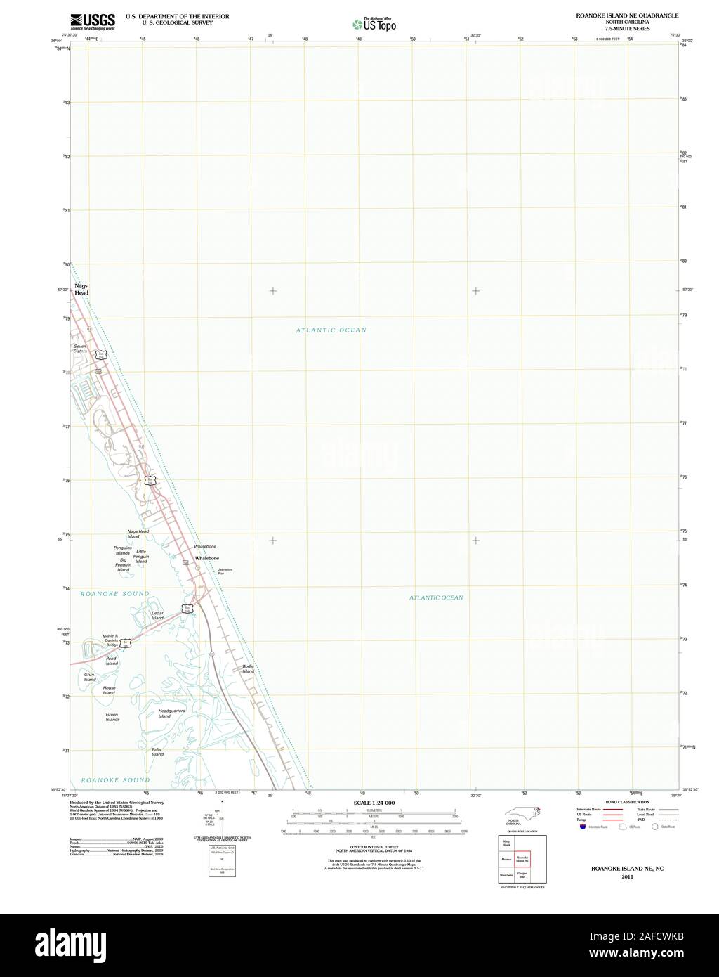 Roanoke island map hi-res stock photography and images - Alamy