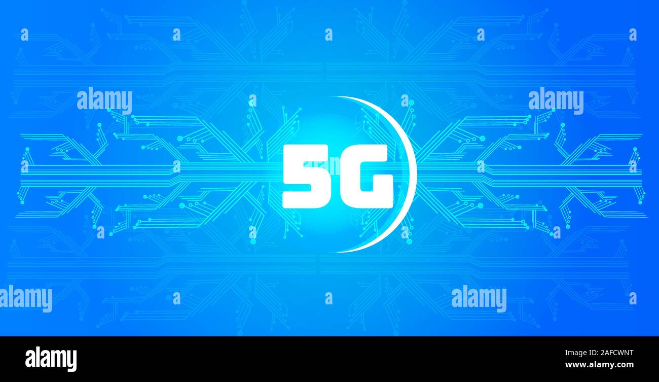 5G online communication network wireless systems connection concept fifth innovative generation ...