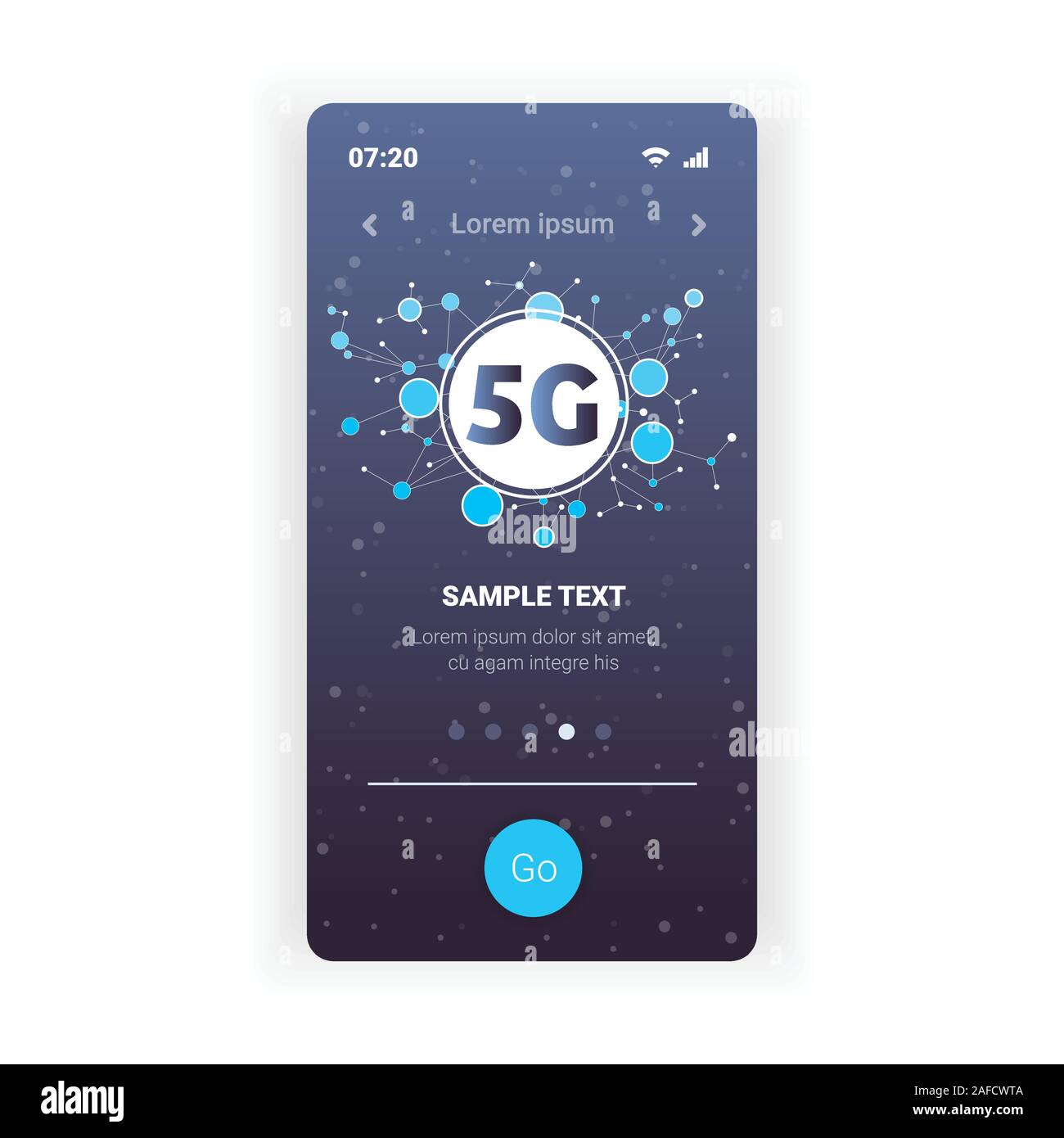 5G online communication network wireless system connection concept ...