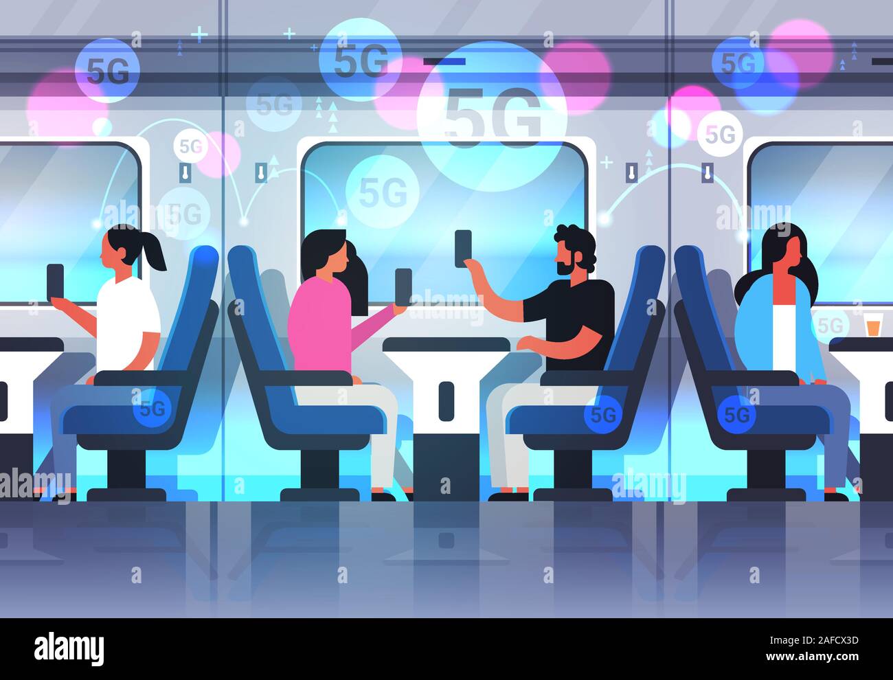 Passengers connect Stock Vector Images - Alamy