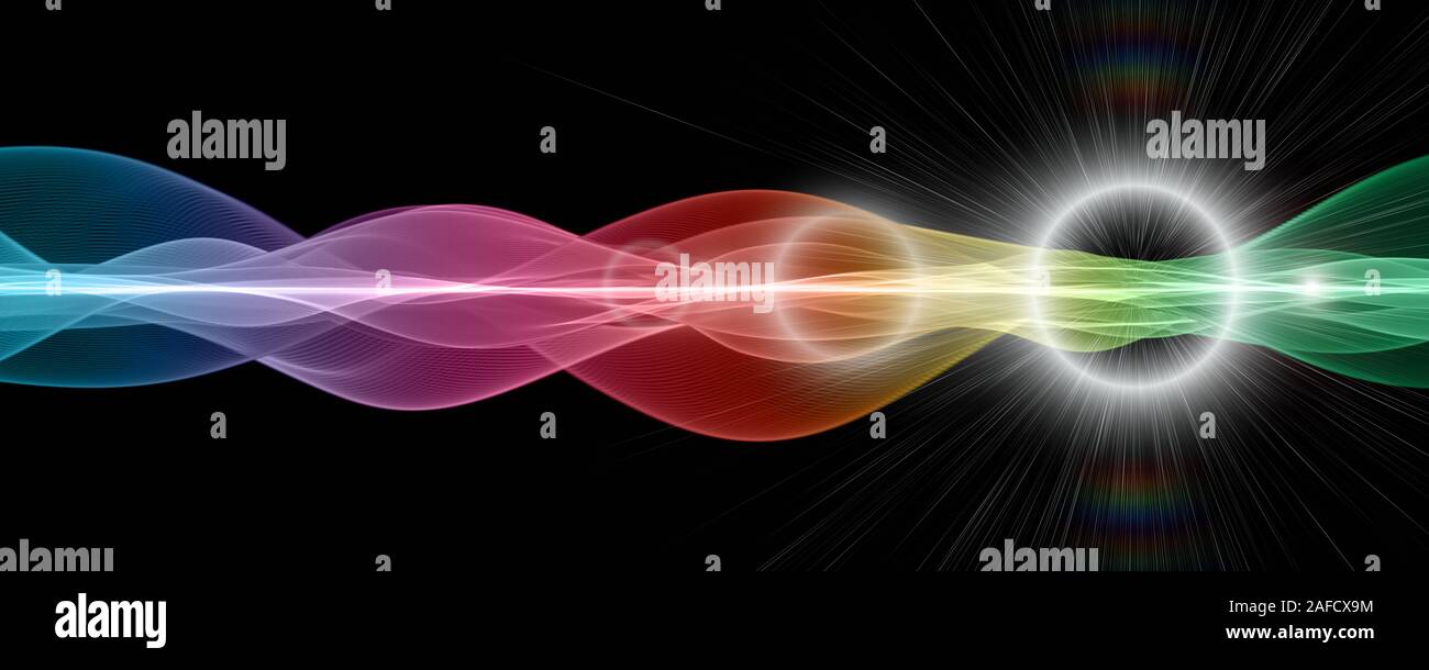 Futuristic wave panorama background design with lights Stock Photo - Alamy