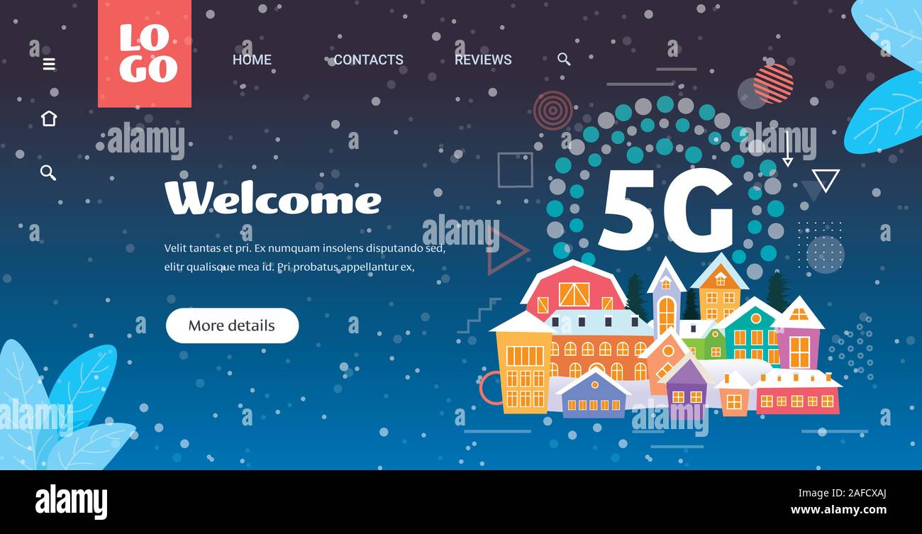 smart town buildings 5G online communication network wireless systems ...