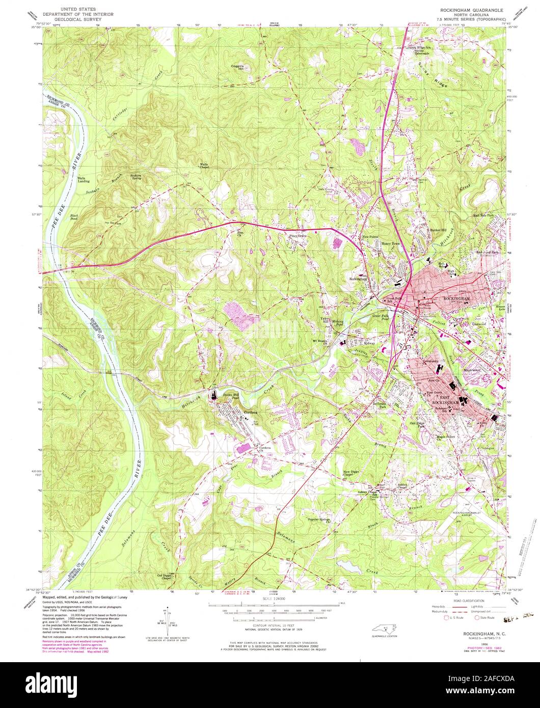 Rockingham north carolina map hi-res stock photography and images - Alamy