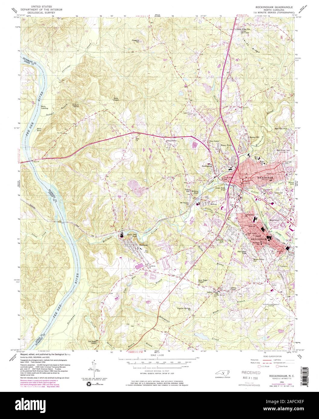 Rockingham north carolina map hi-res stock photography and images - Alamy