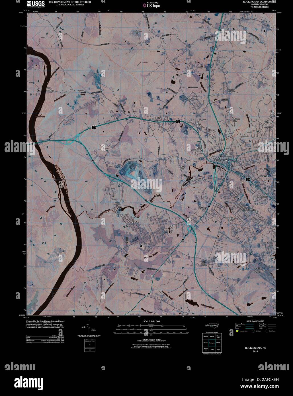 Rockingham north carolina map hi-res stock photography and images - Alamy