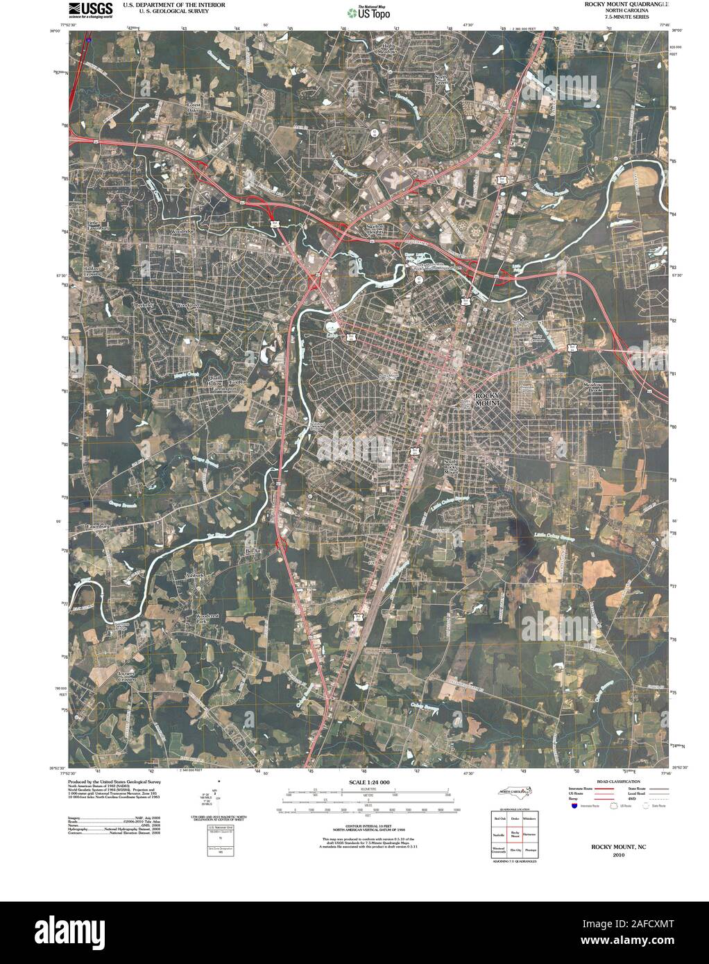 Map of rocky mount hi-res stock photography and images - Alamy
