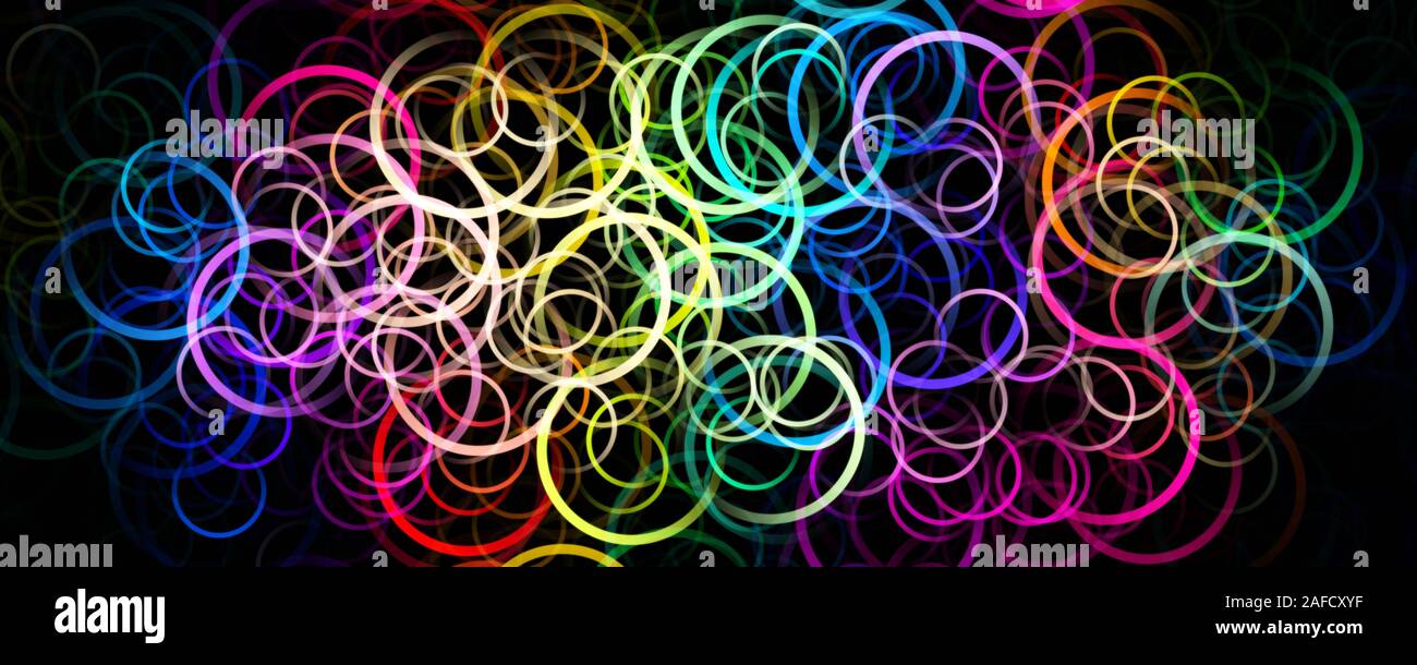 Fantastic circle panorama background design illustration Stock Photo ...