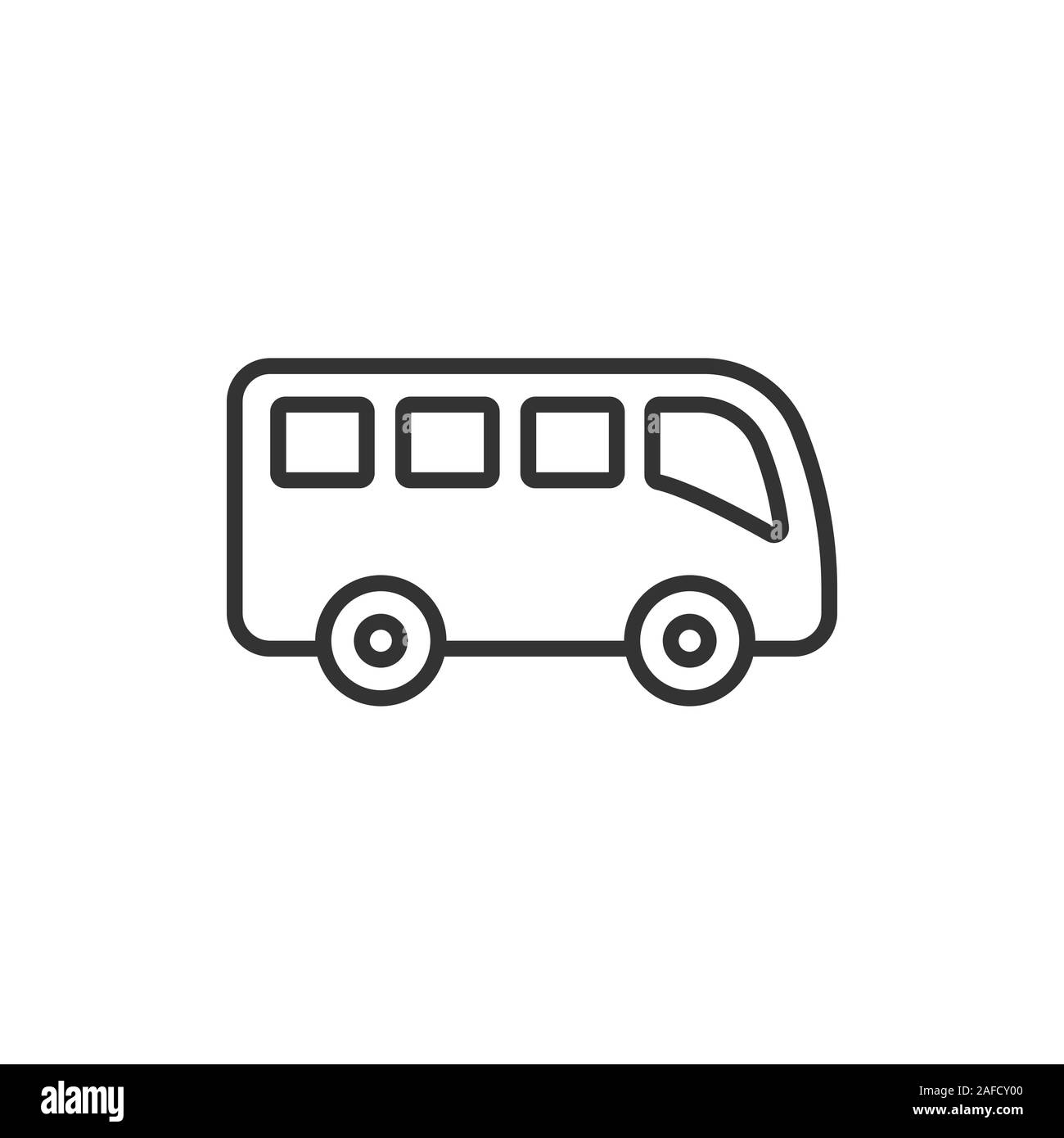 Bus icon in flat style. Coach vector illustration on white isolated ...