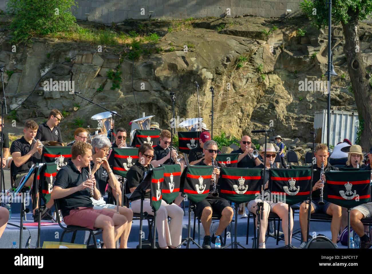 TBILISI, GEORGIA - JUNE 09, 2019: The rifles english military Orchestra ...