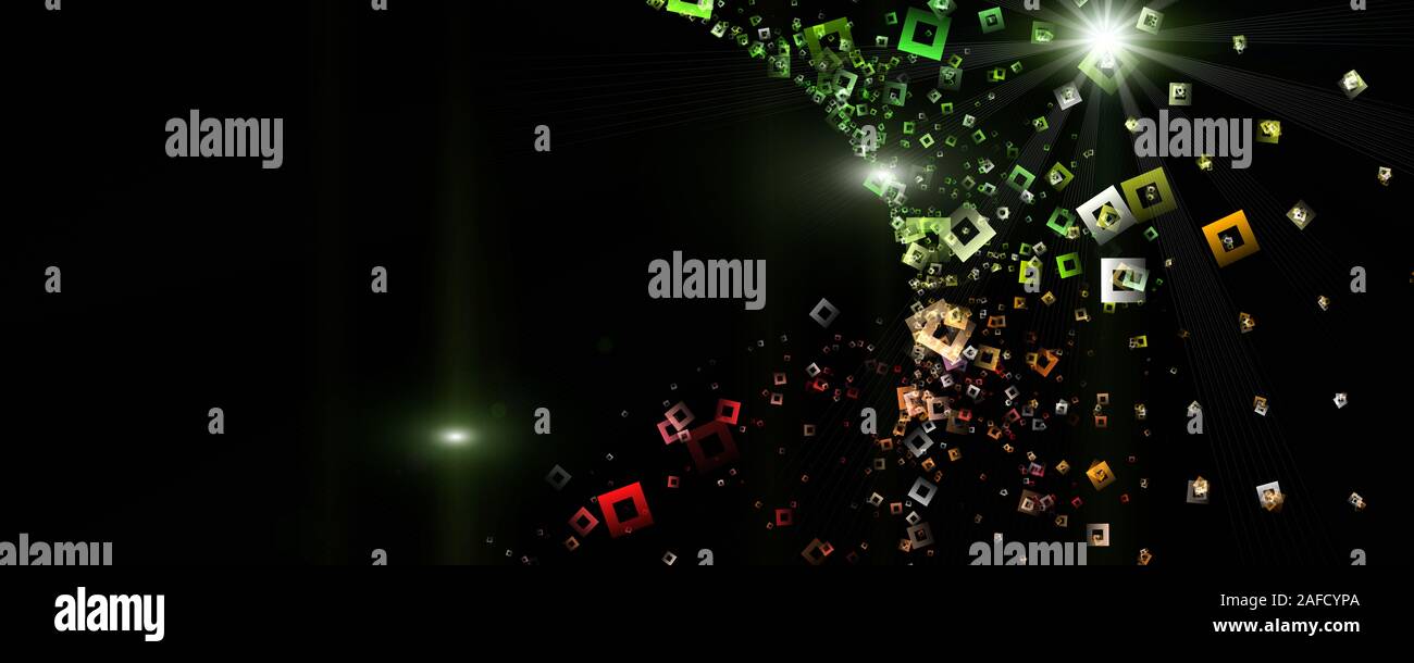 Futuristic square panorama background design illustration with light ...