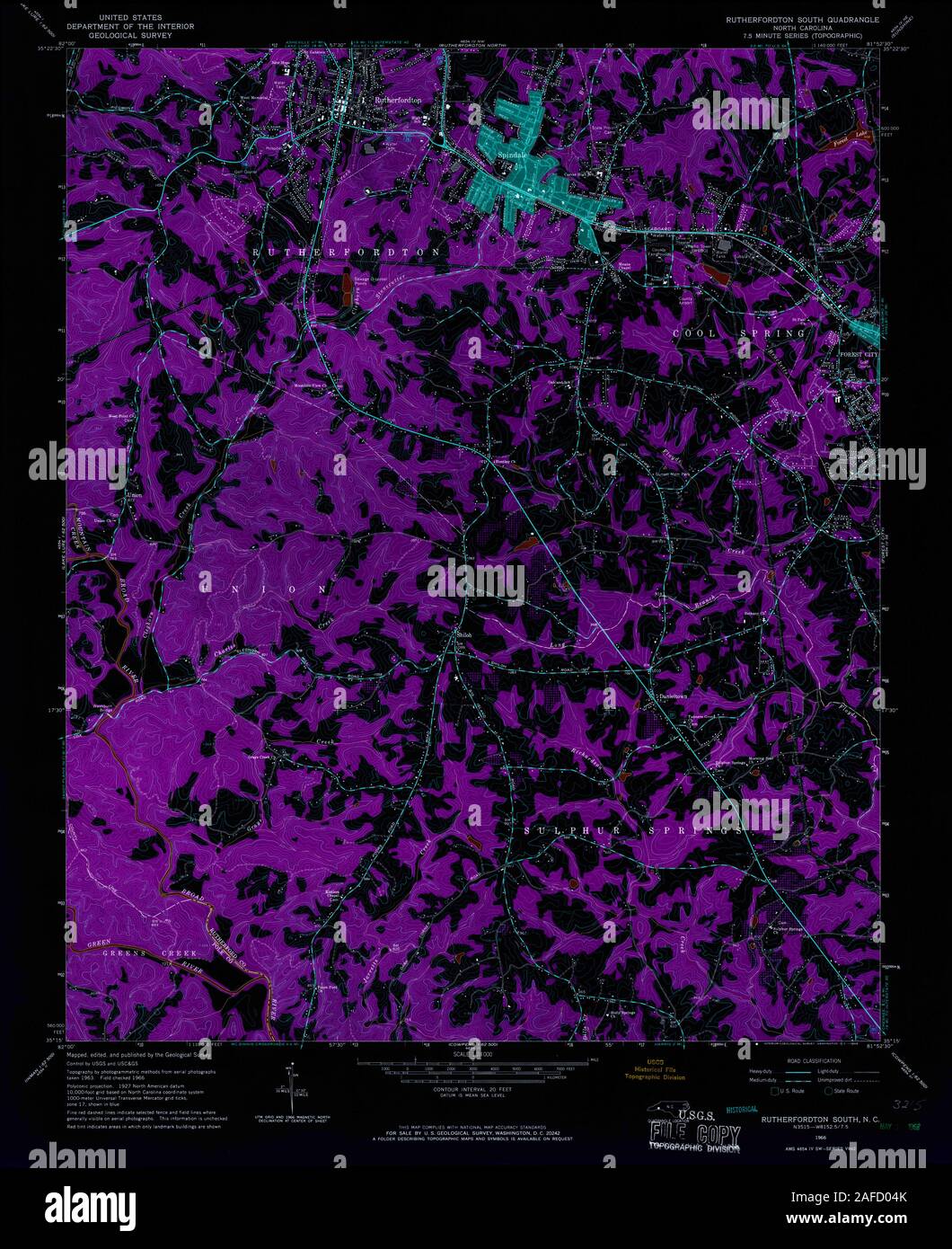 Map of rutherfordton hi-res stock photography and images - Alamy