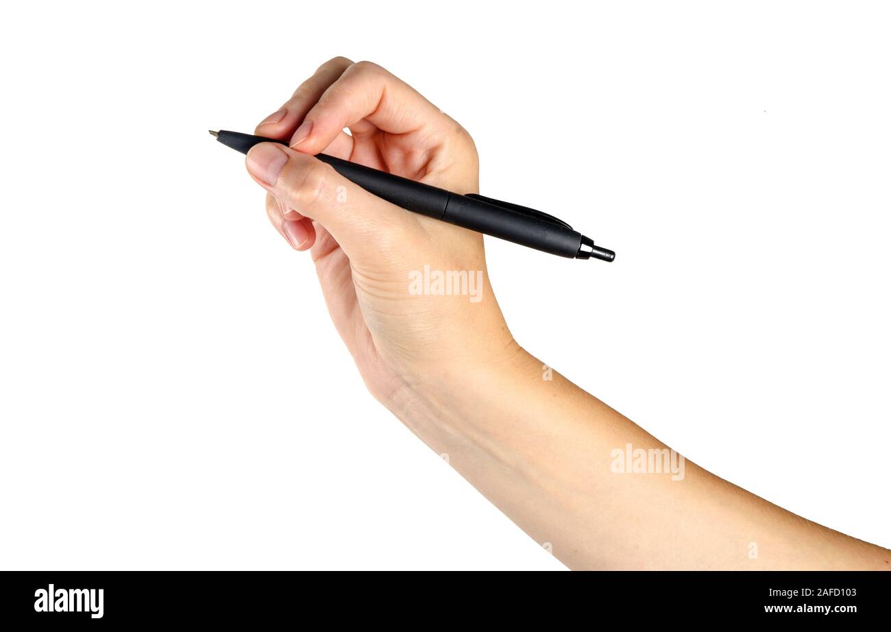Hand with a pen Stock Photo - Alamy