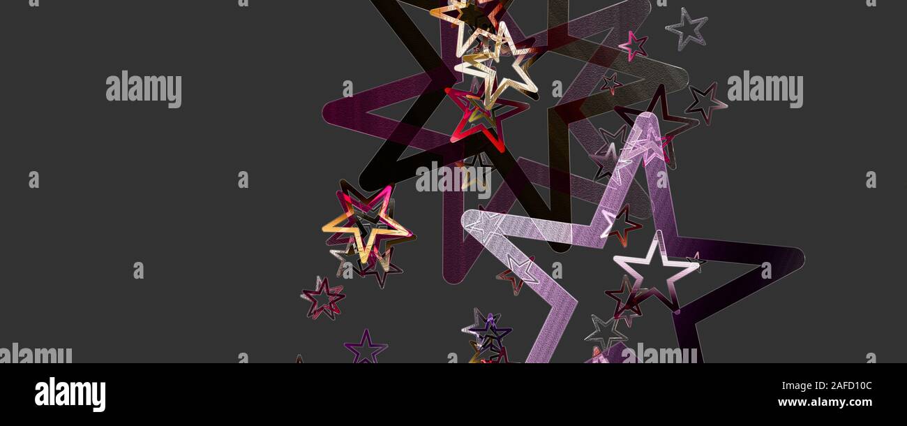 Abstract christmas star glass 3D panorama design illustration Stock ...
