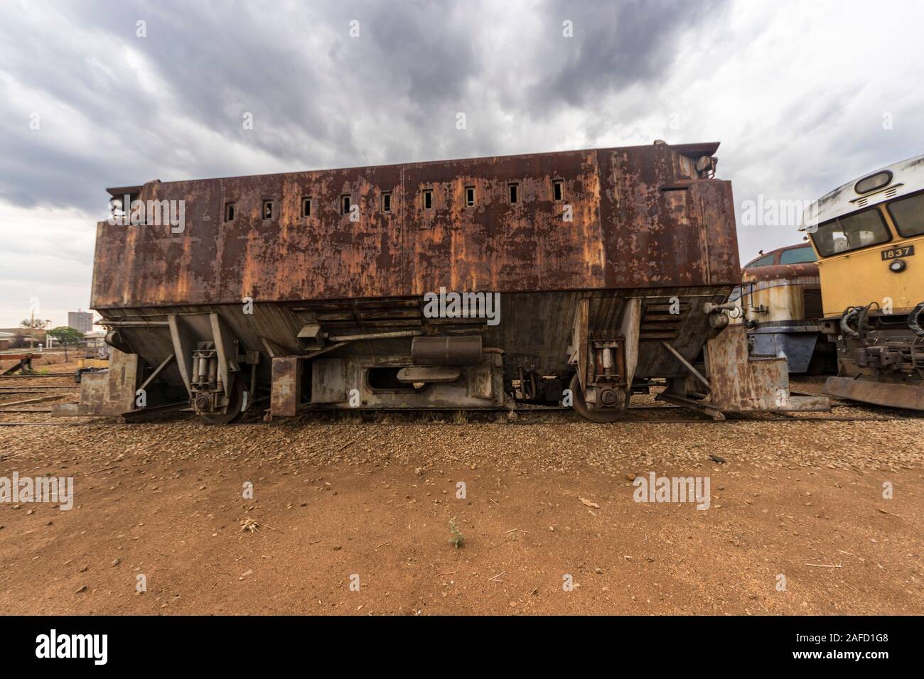 Zimbabwe. The Railway museum at Bulawayo. A unique Rhodesian self ...