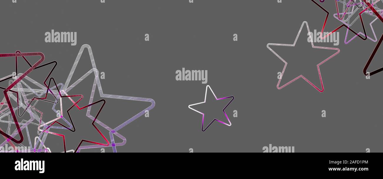 Abstract christmas star glass 3D panorama design illustration Stock ...