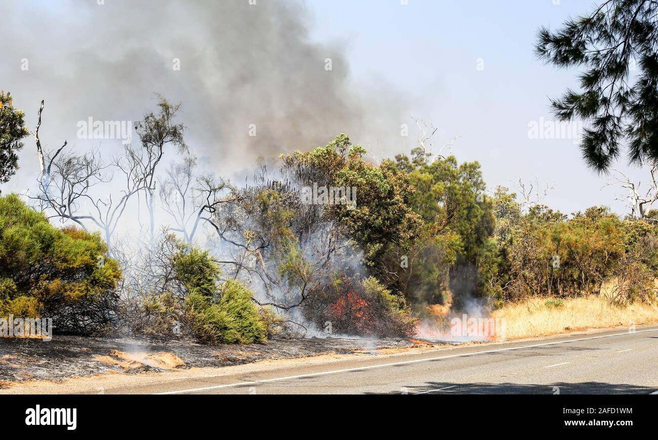 Australian Bush fire with water Bombers Stock Photo - Alamy