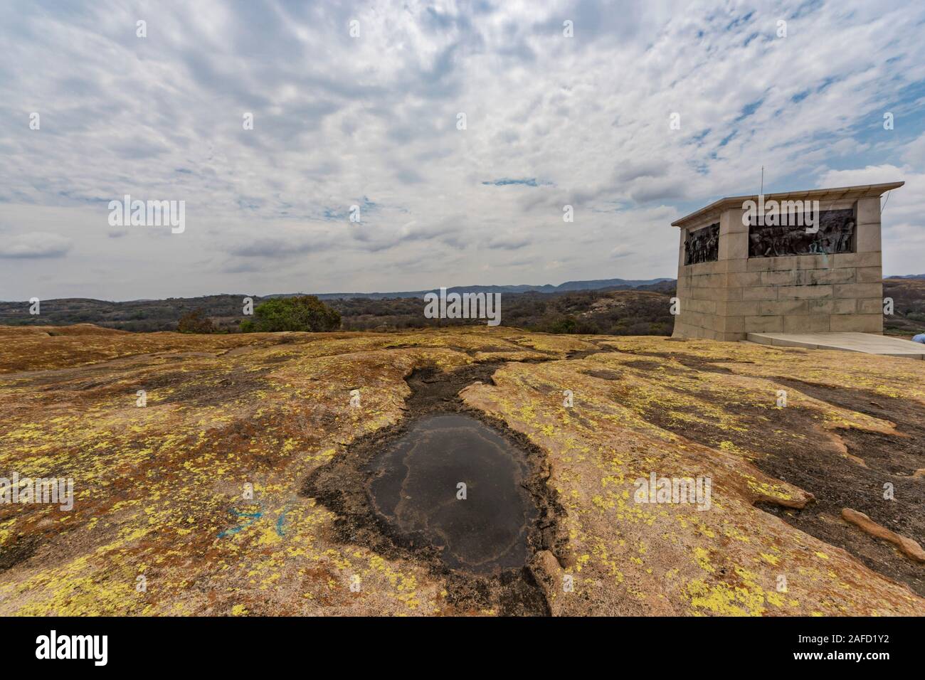 Matobo Hills (formerly Matopos) national park, Zimbabwe. The memorial ...