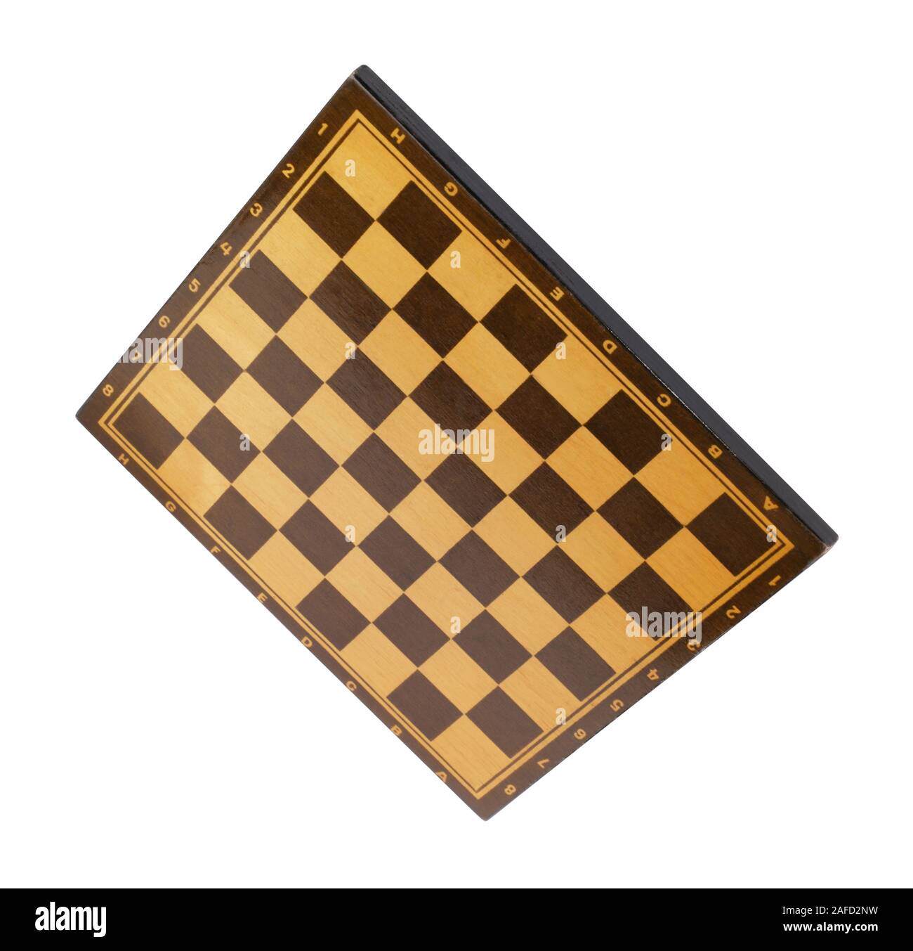 wooden empty chessboard isolated Stock Photo - Alamy