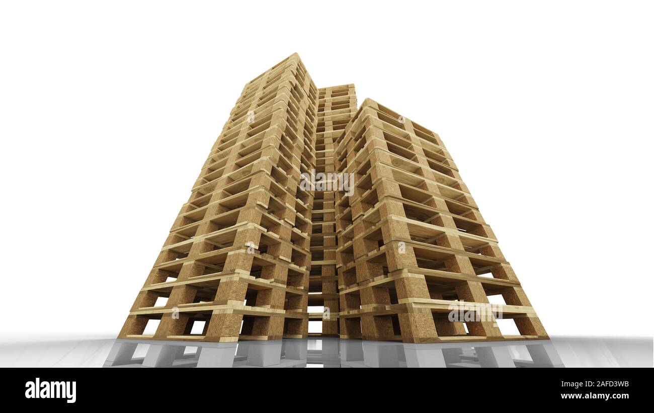 Tall stacks of pallets hi-res stock photography and images - Alamy
