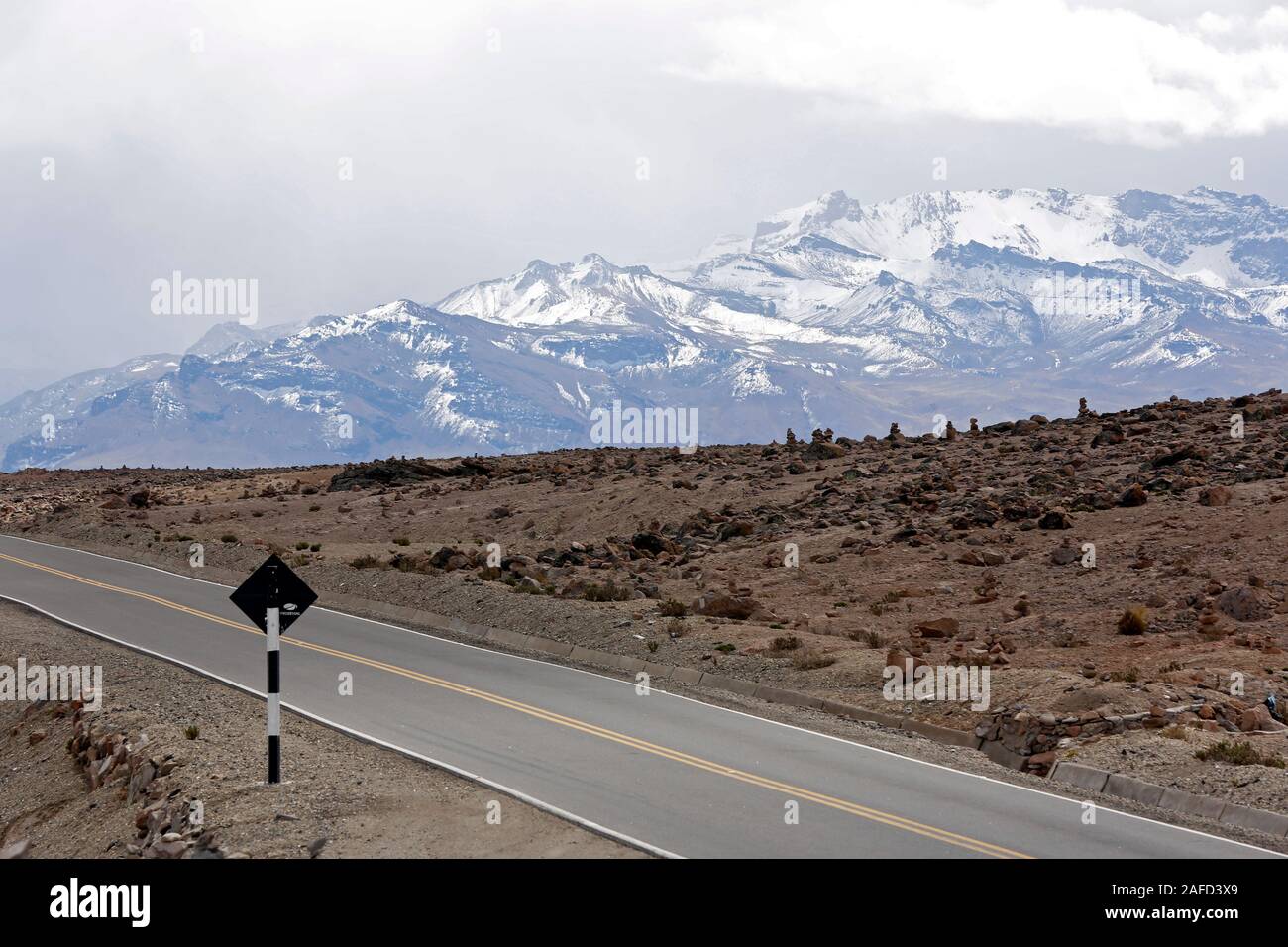 View of the Andes Mountain Range, in the Highlands of Peru Stock Photo ...