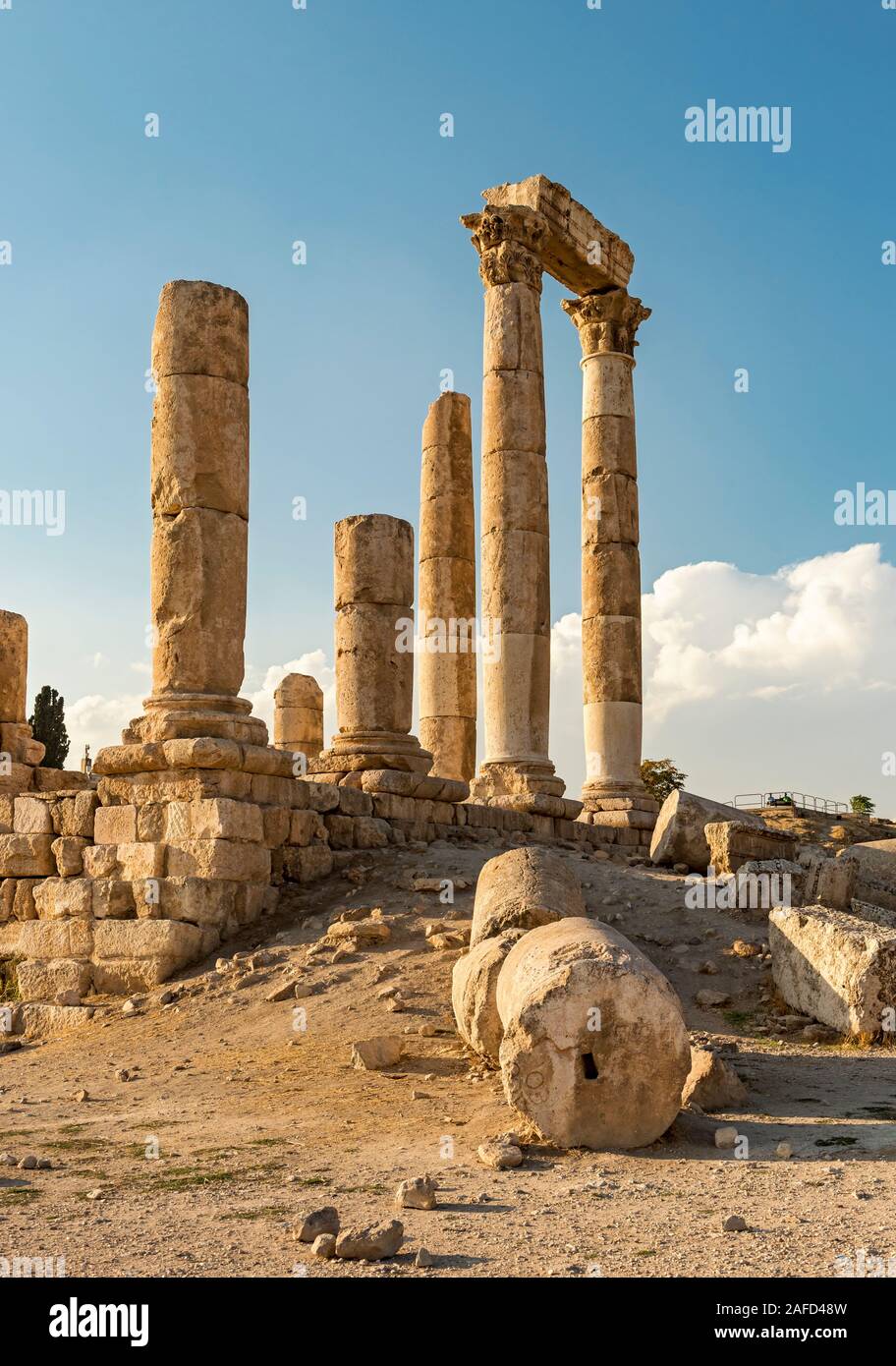Temple of Hercules, Amman Citadel, Jordan Stock Photo - Alamy