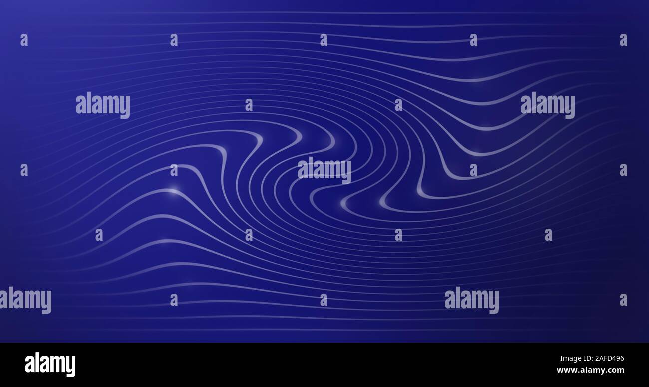 Simple, distorted and wavy horizontal lines on dark blue (Phantom Blue ...