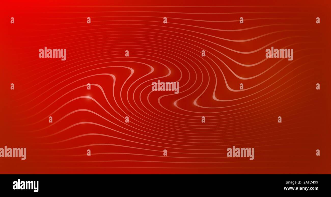 Simple, distorted and wavy horizontal lines on red (Lush Lava ...