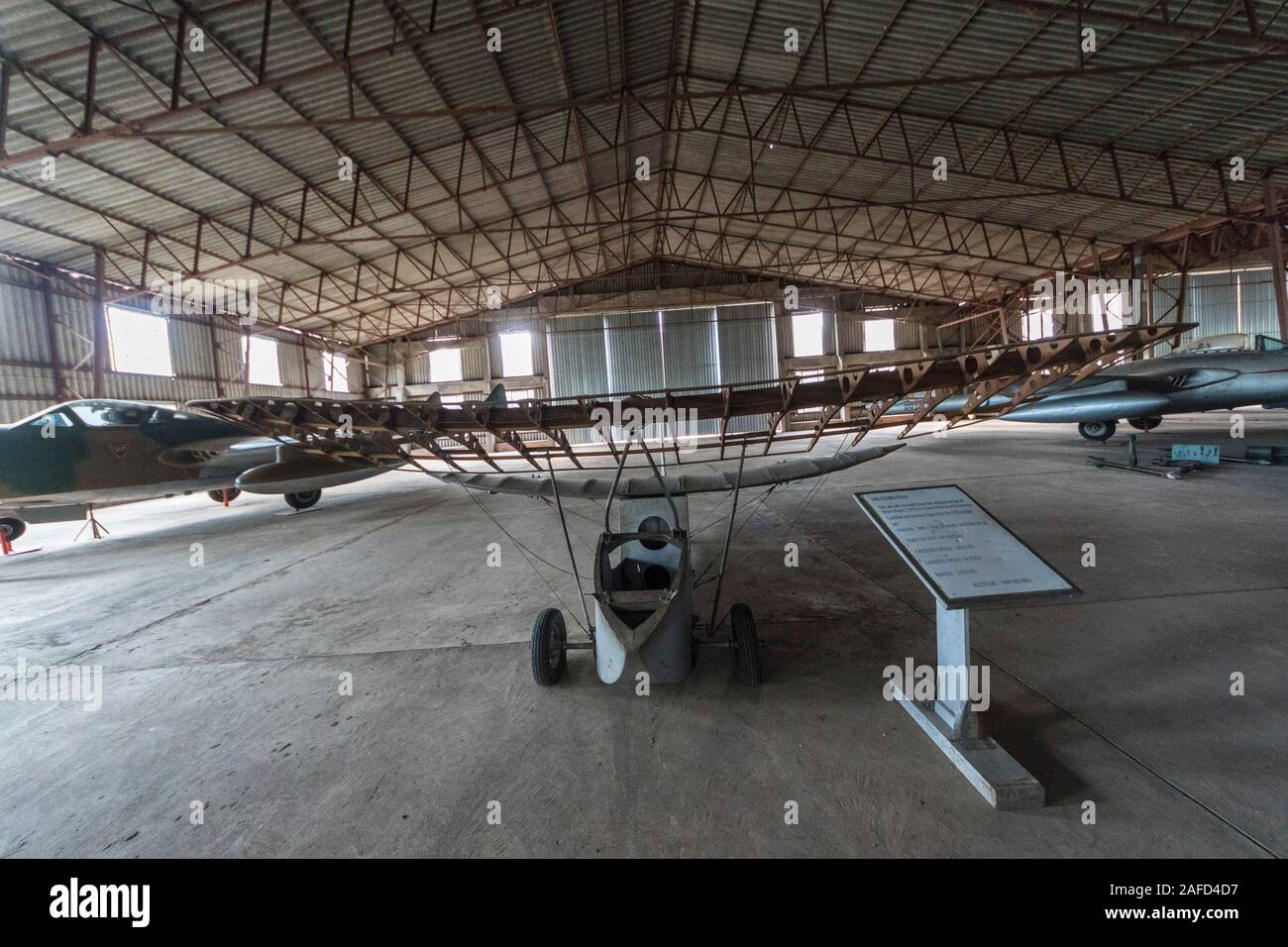 Gweru Aviation Museum, Zimbabwe. A homemade plane, created by a ...
