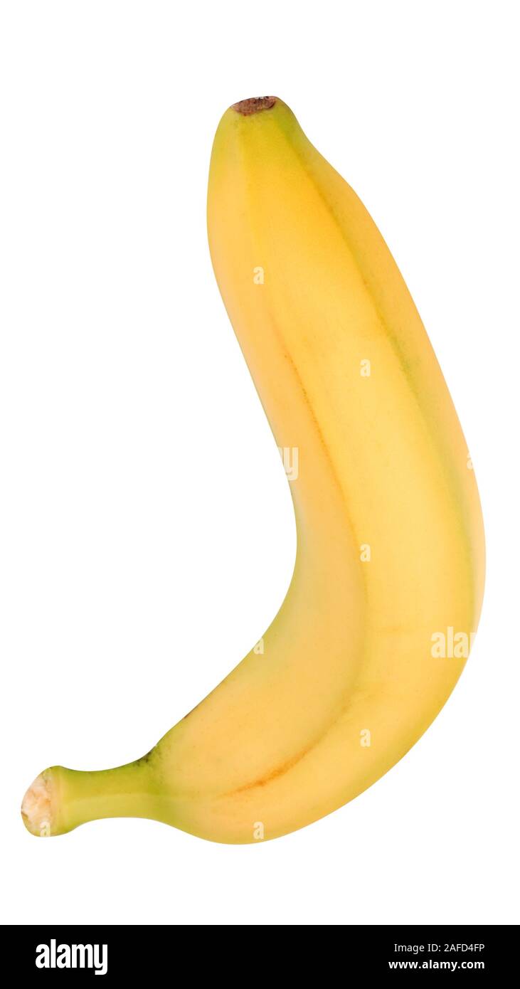 Yellow Banana Isolated Stock Photo - Alamy