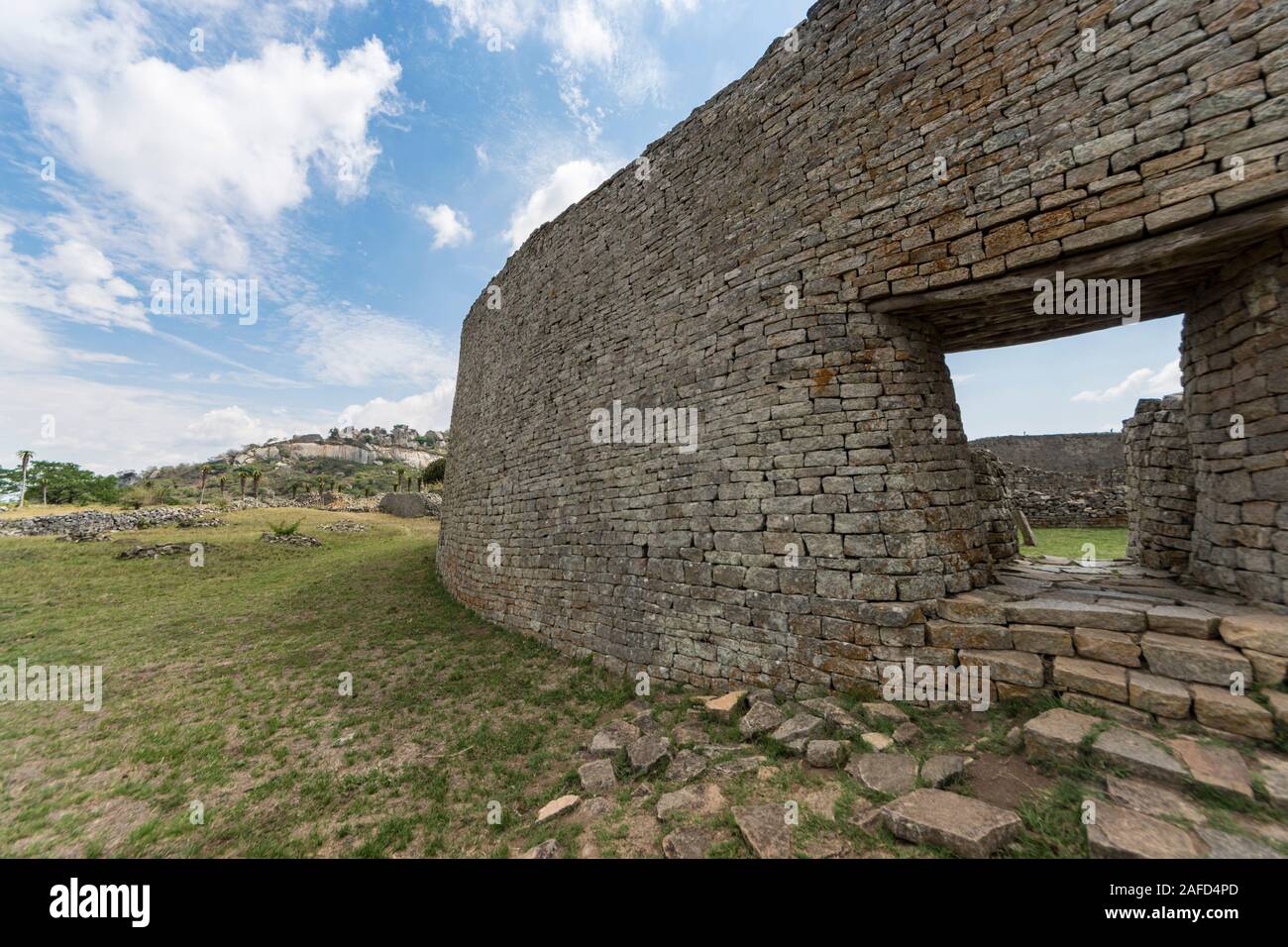 Great Zimbabwe Ruins, Masvingo, Zimbabwe. The entrance to the great ...