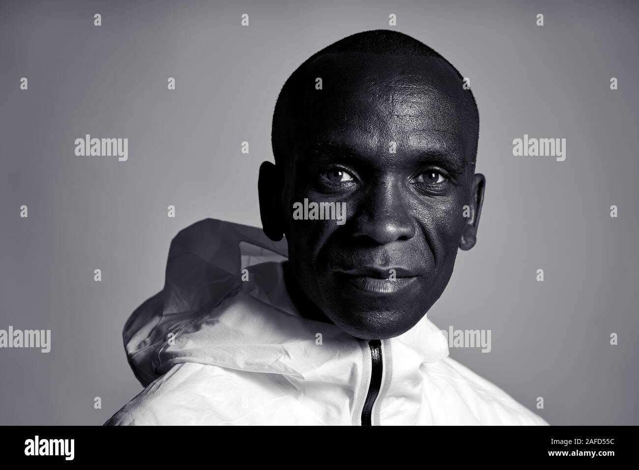 Eliud Kipchoge during a photocall at Marathon House, London Stock Photo ...