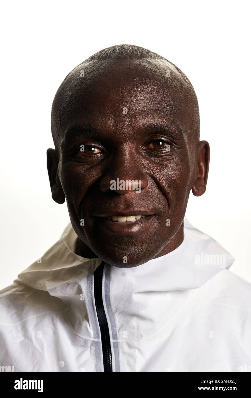 Eliud Kipchoge during a photocall at Marathon House, London Stock Photo ...