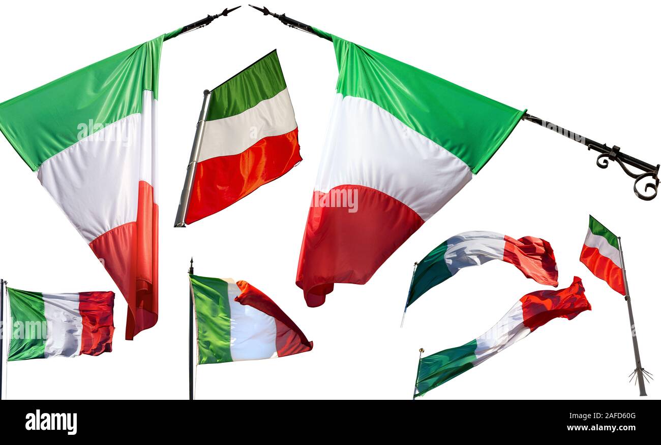 Italian flag on pole hi-res stock photography and images - Alamy