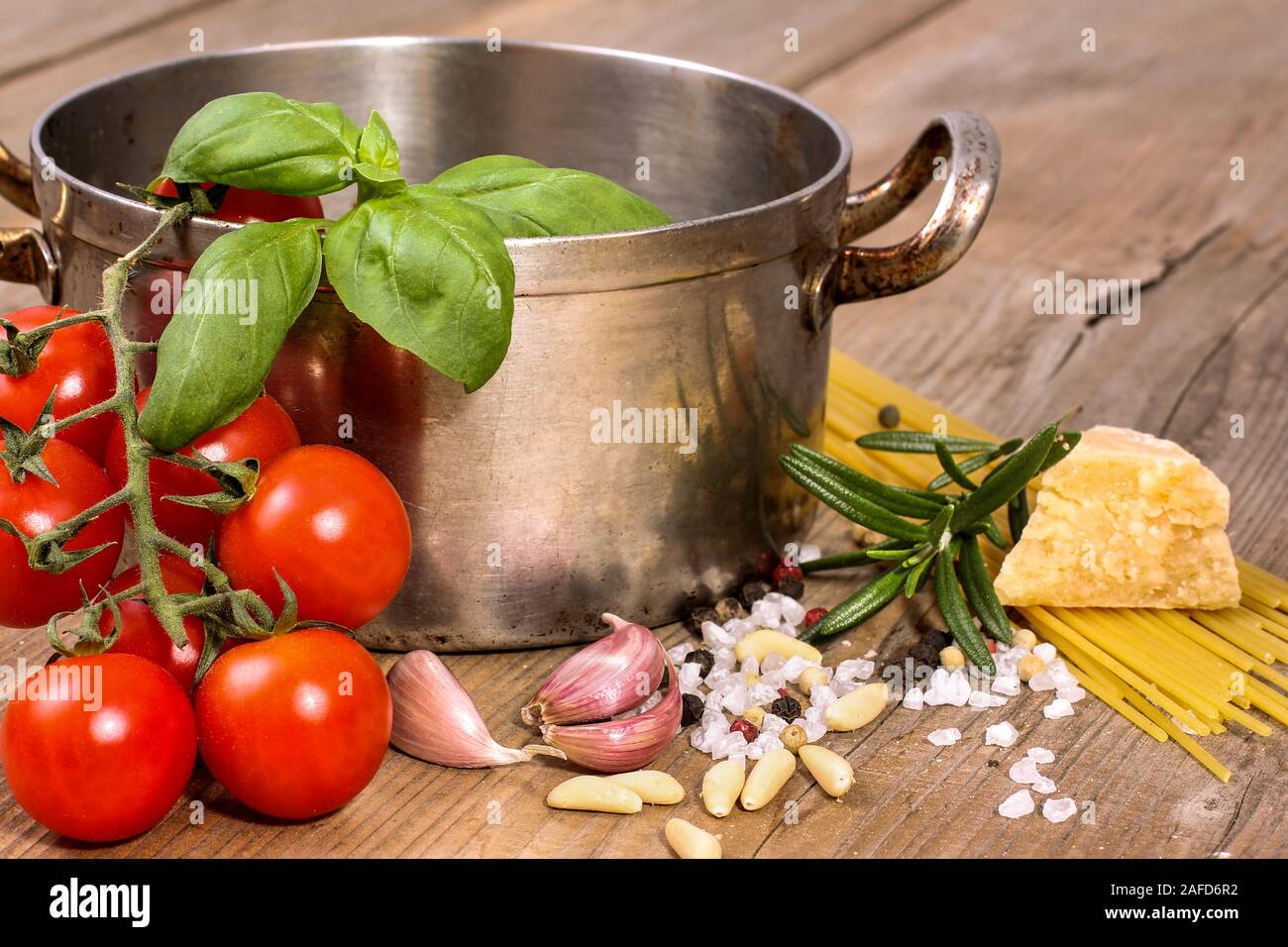 Different ingredients for Italian cuisine Stock Photo - Alamy