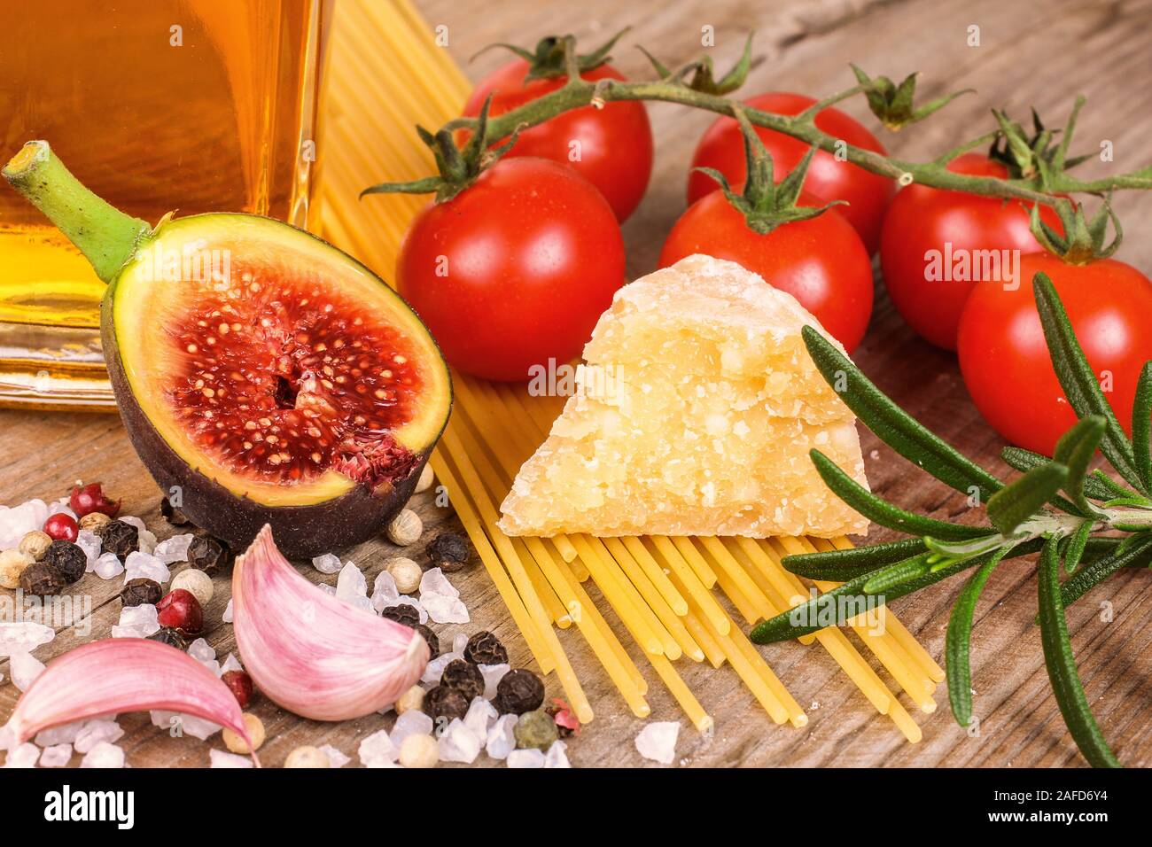 Different ingredients for Italian cuisine Stock Photo - Alamy