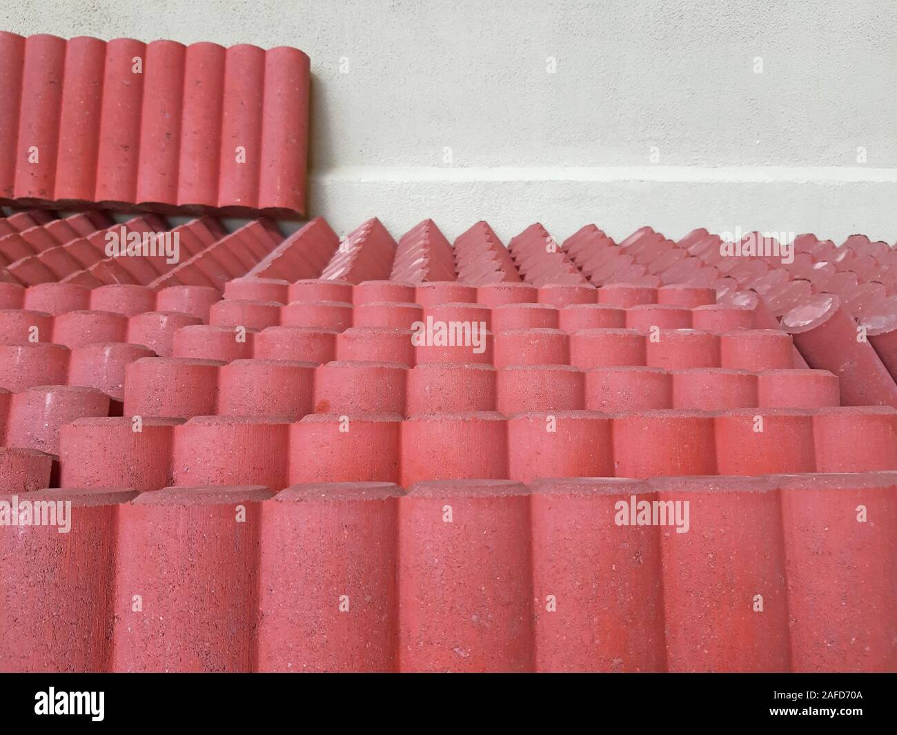 Stack of concrete road sidewalk for paving Stock Photo - Alamy