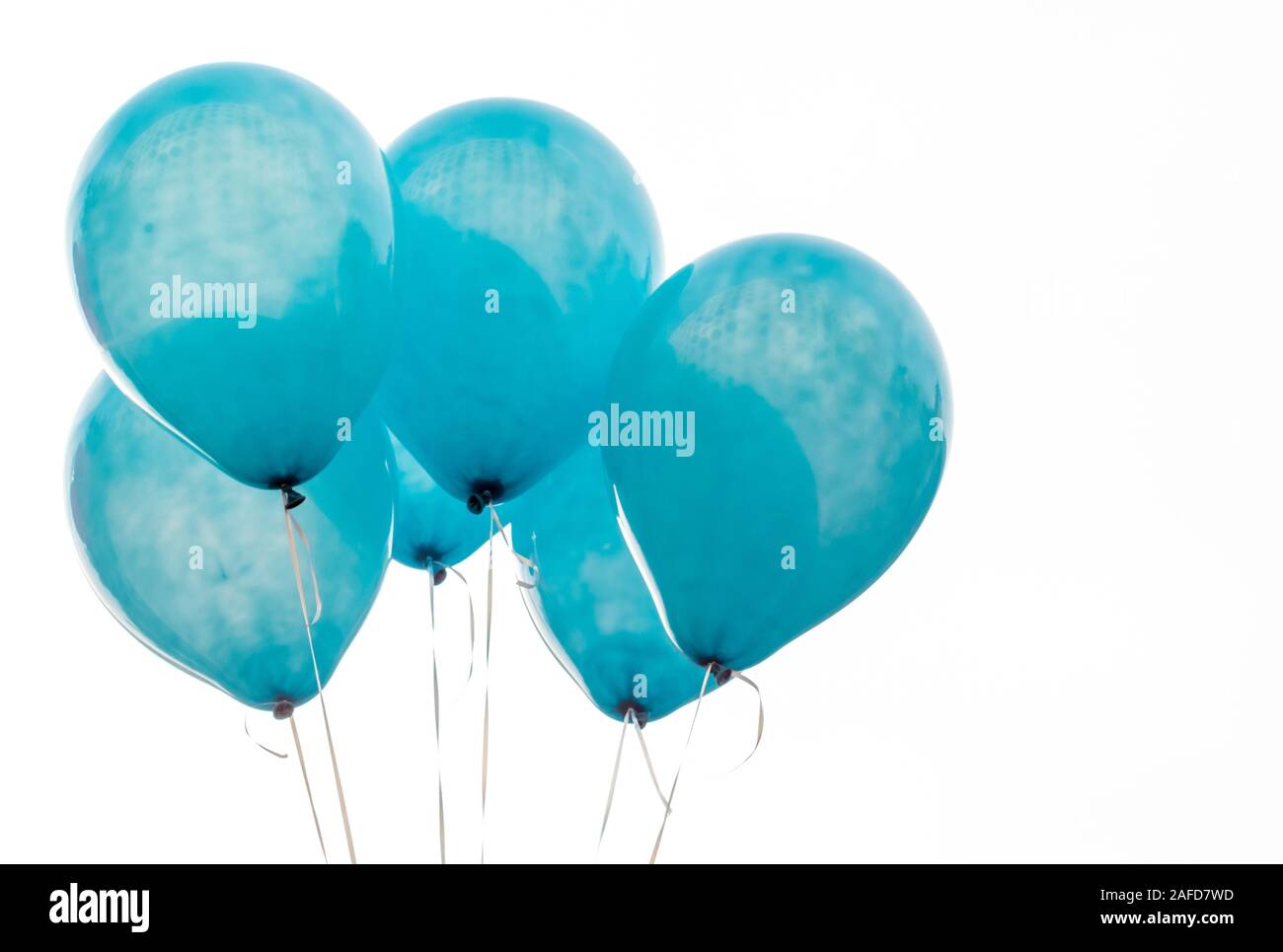 Texture on surface of blue Floating balloons Stock Photo - Alamy