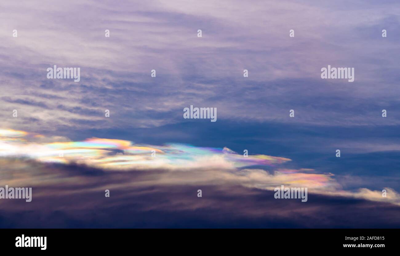 Cloud iridescence, the occurrence of colors in a cloud Stock Photo - Alamy