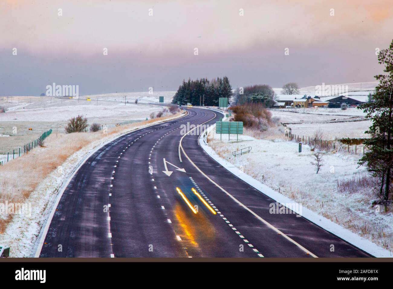 Tebay, Cumbria, UK. 15th December, 2019. Subtle hues at Dawn; Early ...