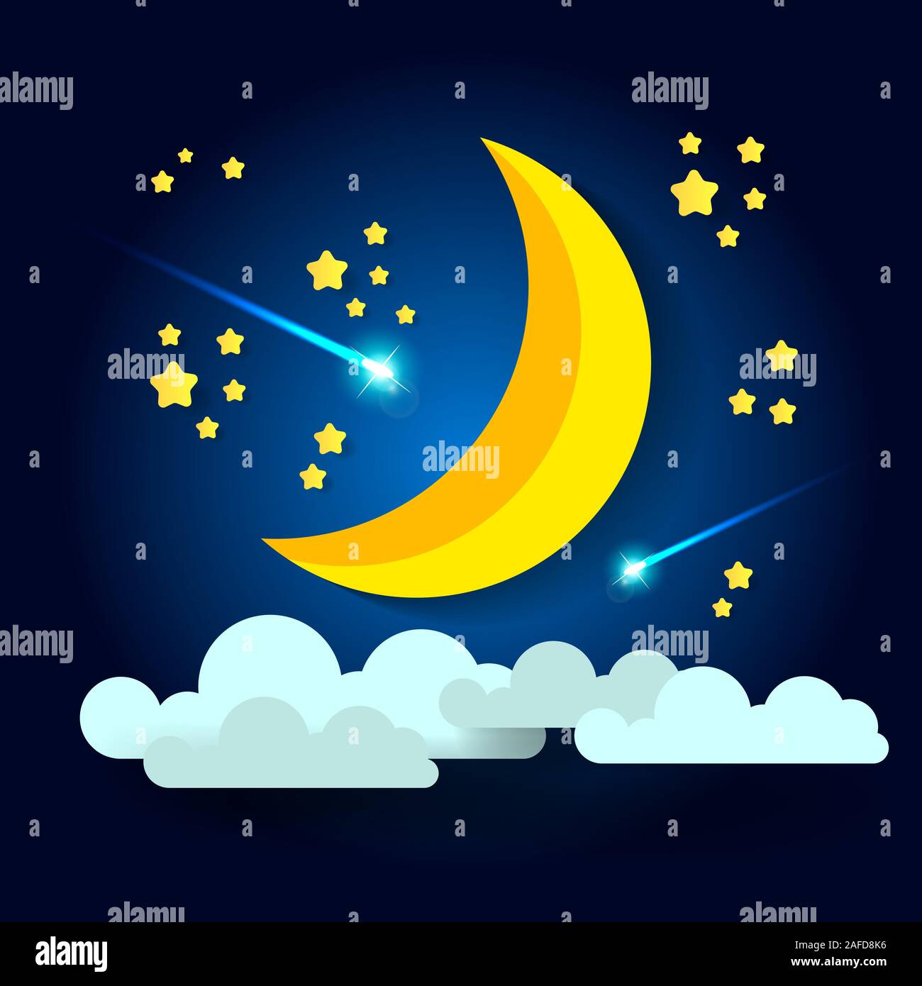 Abstract Paper Night Background. Illustrations Suitable For Greeting ...