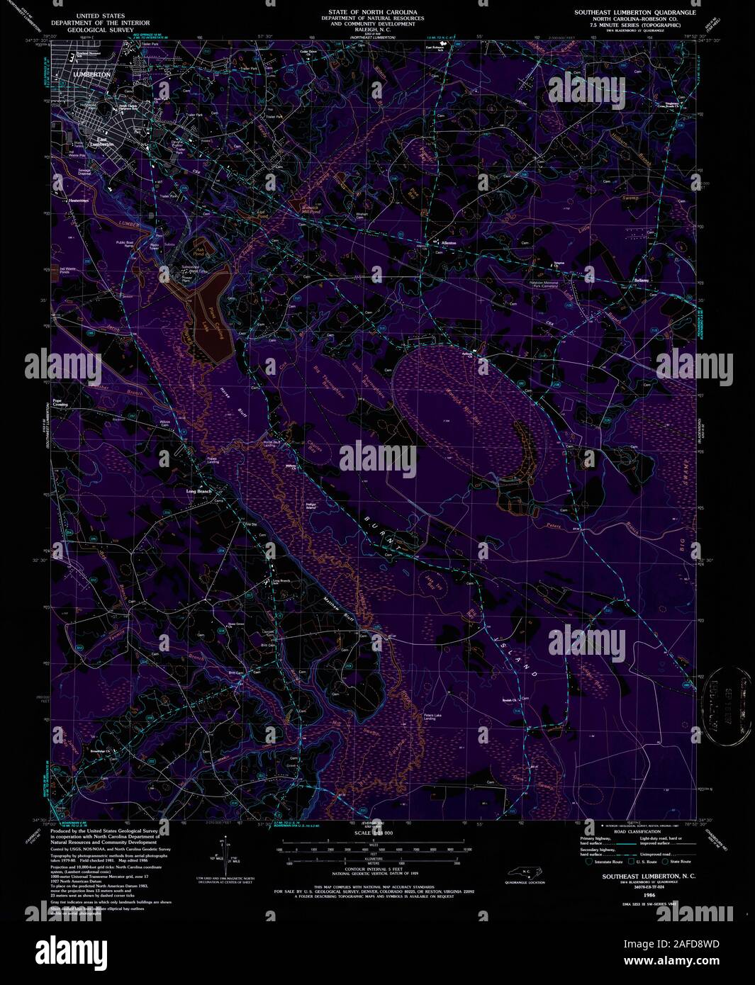 Map of lumberton hi-res stock photography and images - Alamy