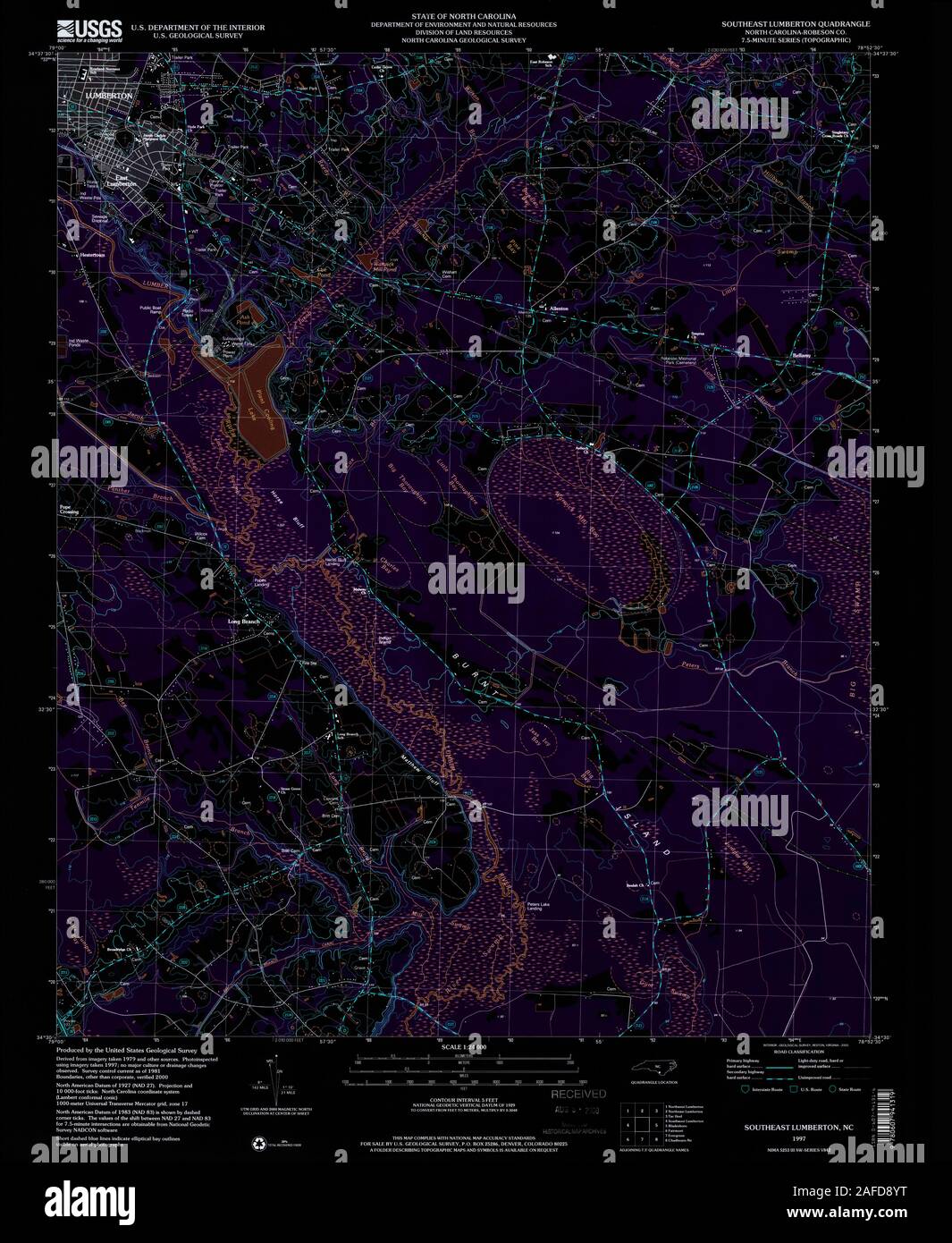 Map of lumberton hi-res stock photography and images - Alamy