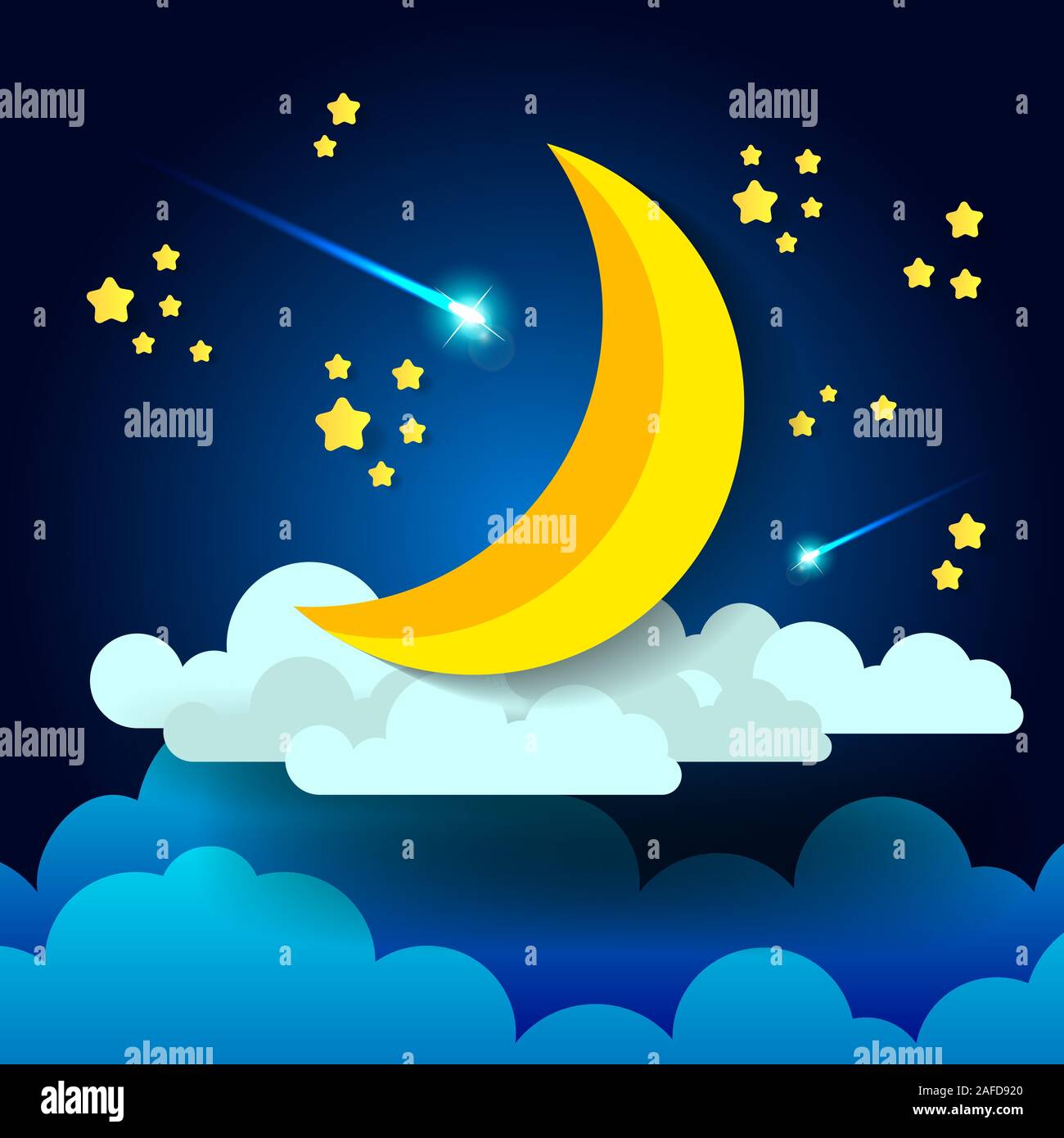 Abstract Paper Night Background. Illustrations Suitable For Greeting ...